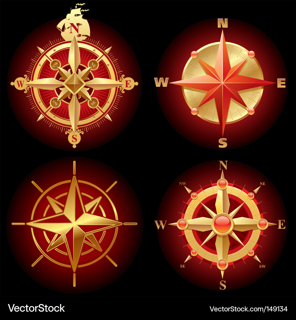 Golden Compass Rose Vector Images (over 900)