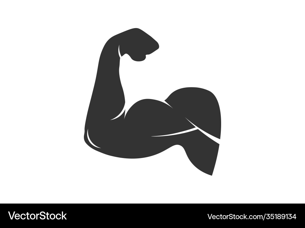 Biceps simple icon flat style element Royalty Free Vector