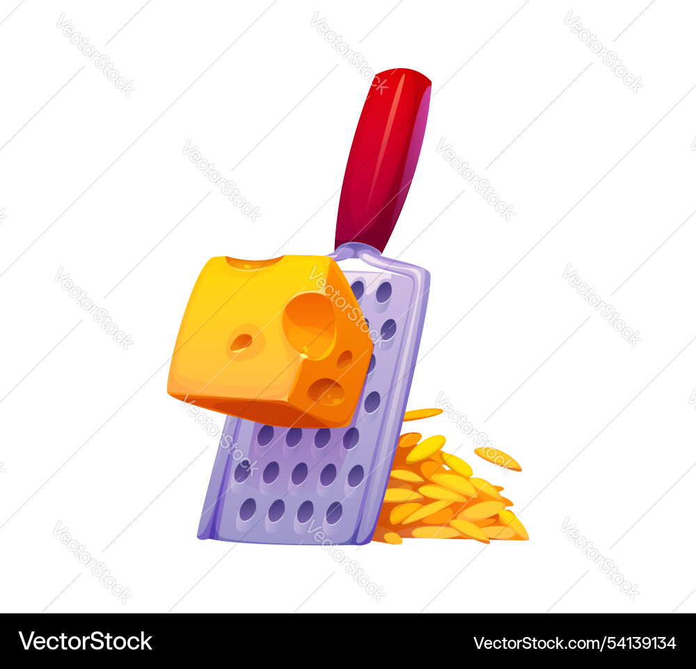 Cheese grater food cooking preparation process Vector Image