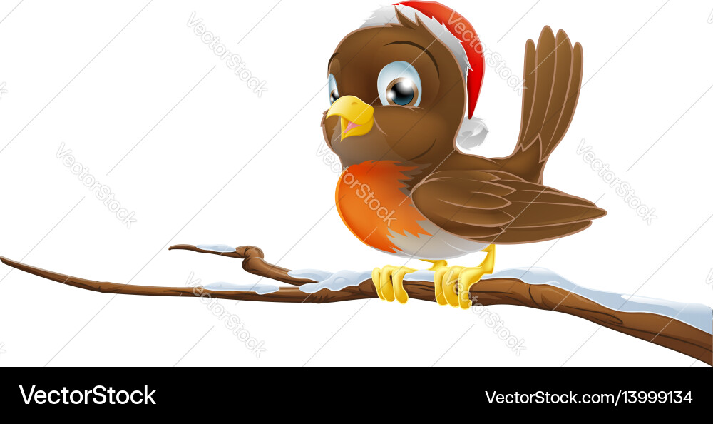 Christmas robin Royalty Free Vector Image - VectorStock