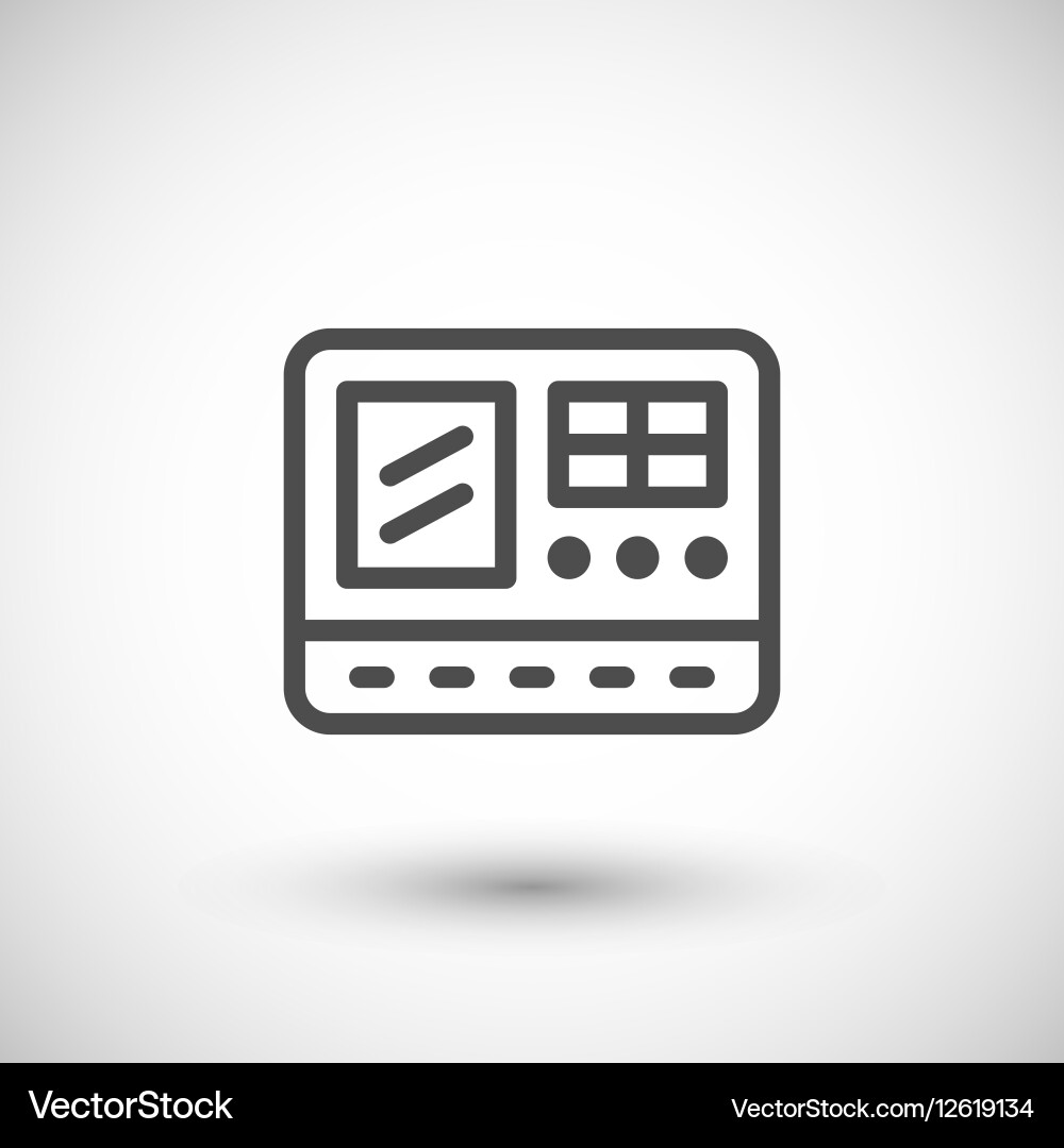 Control panel line icon Royalty Free Vector Image
