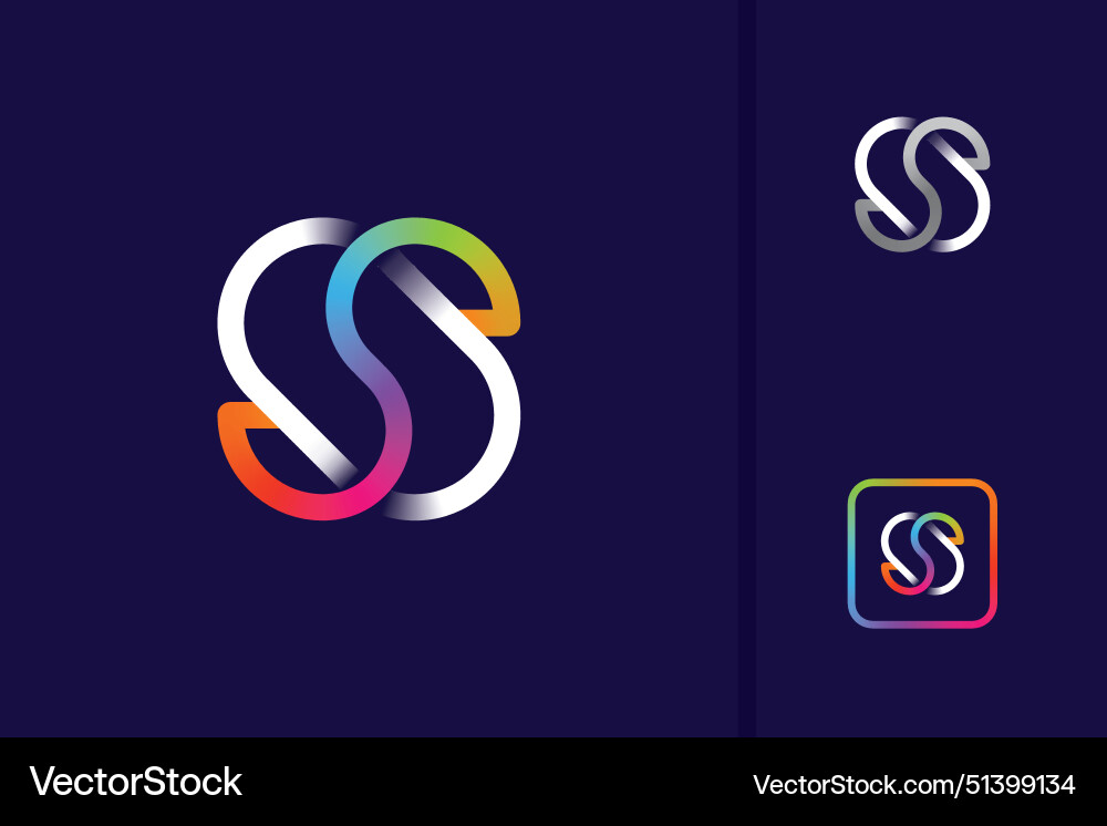 Futuristic s letter logo design template Vector Image