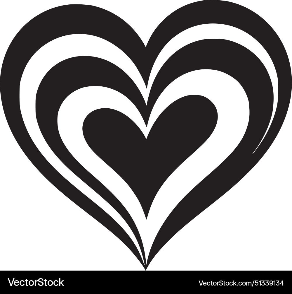 Heart - minimalist and simple silhouette Vector Image
