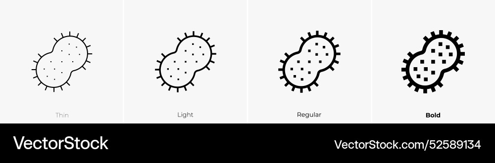 Metastasis icon thin light regular and bold style Vector Image