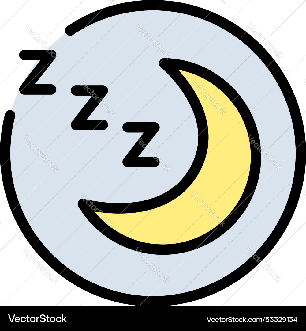Moon color logo premium quality symbol drawing Vector Image