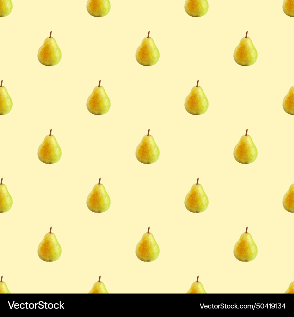 Pears seamless pattern design Royalty Free Vector Image