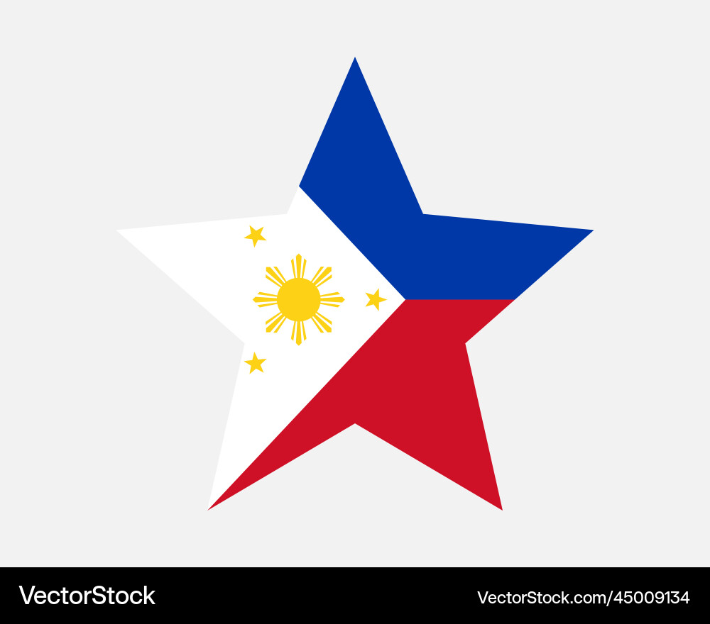 Philippines star flag Royalty Free Vector Image