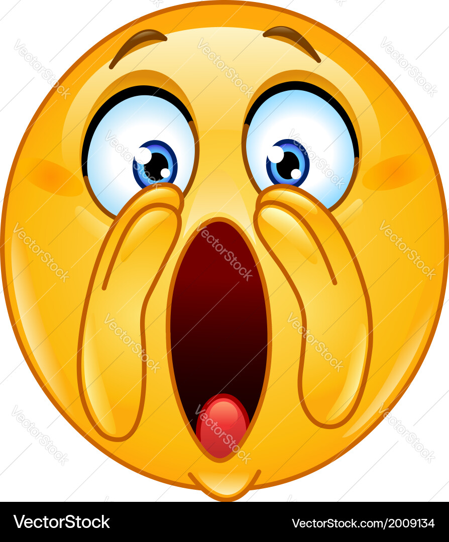 Shouting loud emoticon Royalty Free Vector Image