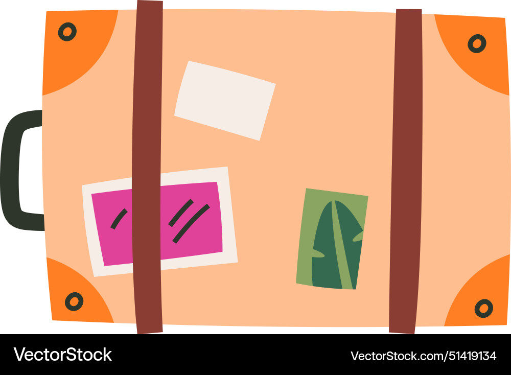 Travel suitcase luggage Royalty Free Vector Image