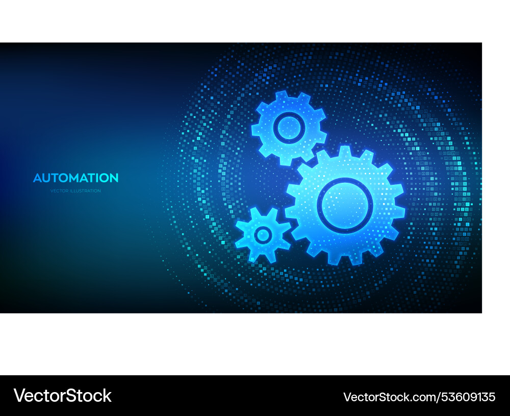 Automation software background gears icons made Vector Image Automation software background gears icons made Vector Image