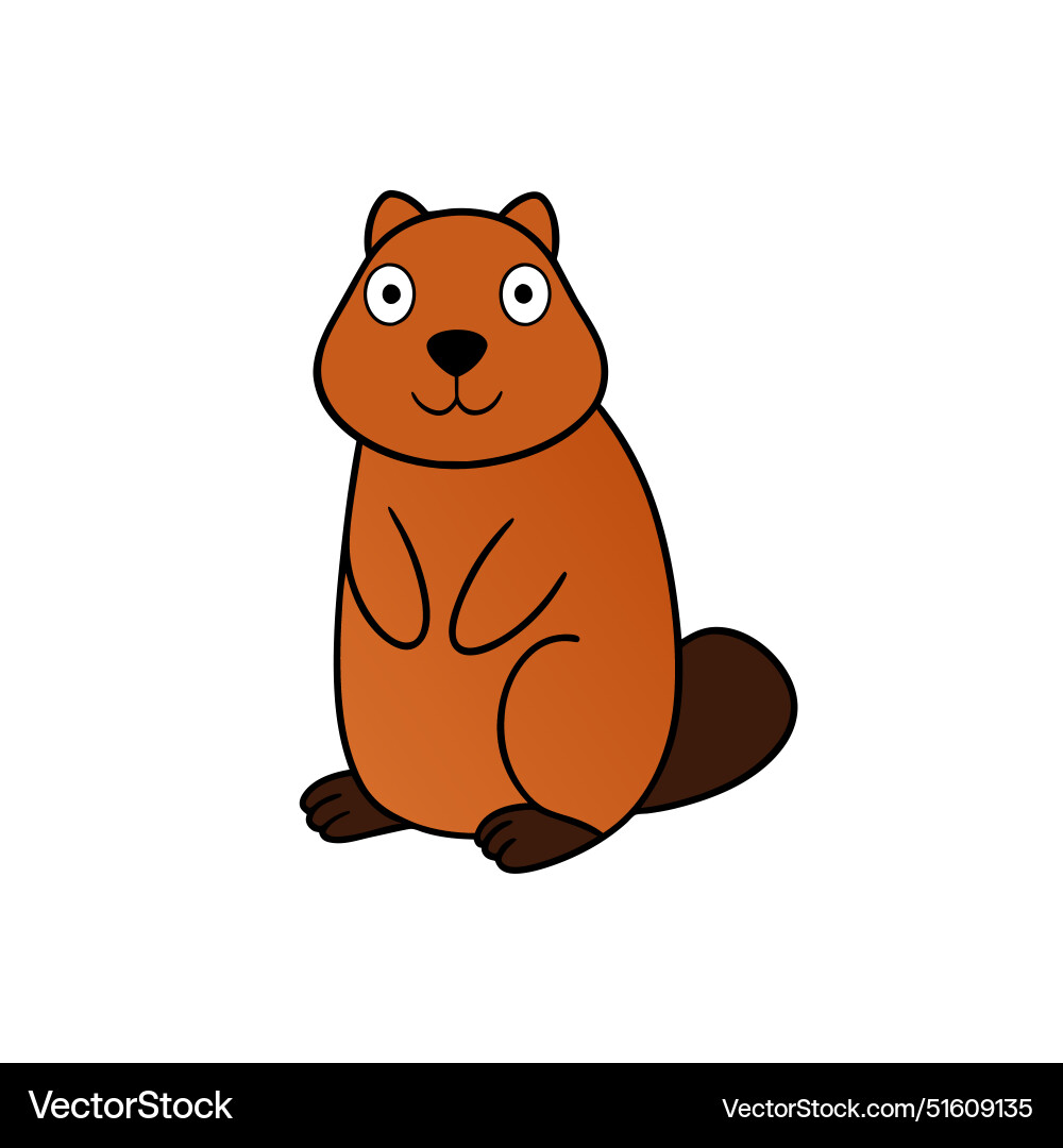 Beaver sits icon Royalty Free Vector Image - VectorStock