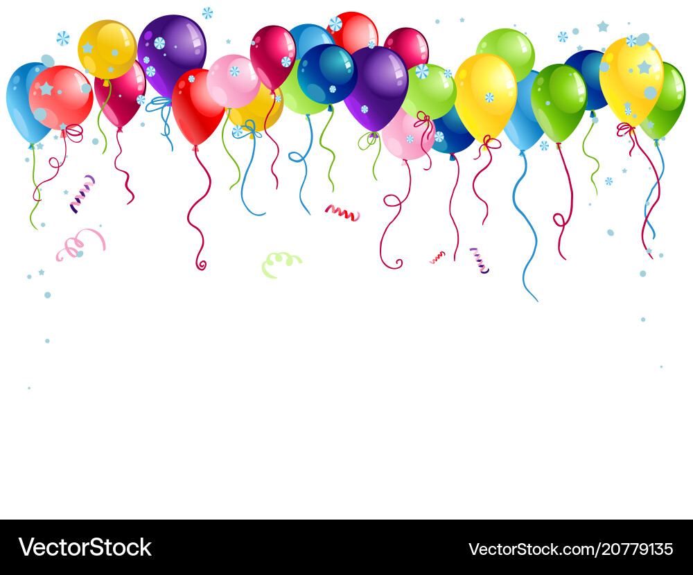 Colorful Balloons Celebration Royalty Free Vector Image