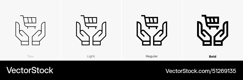 Consumer protection icon thin light regular Vector Image