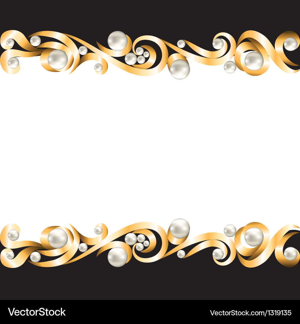 Gold jewelry frame Royalty Free Vector Image - VectorStock