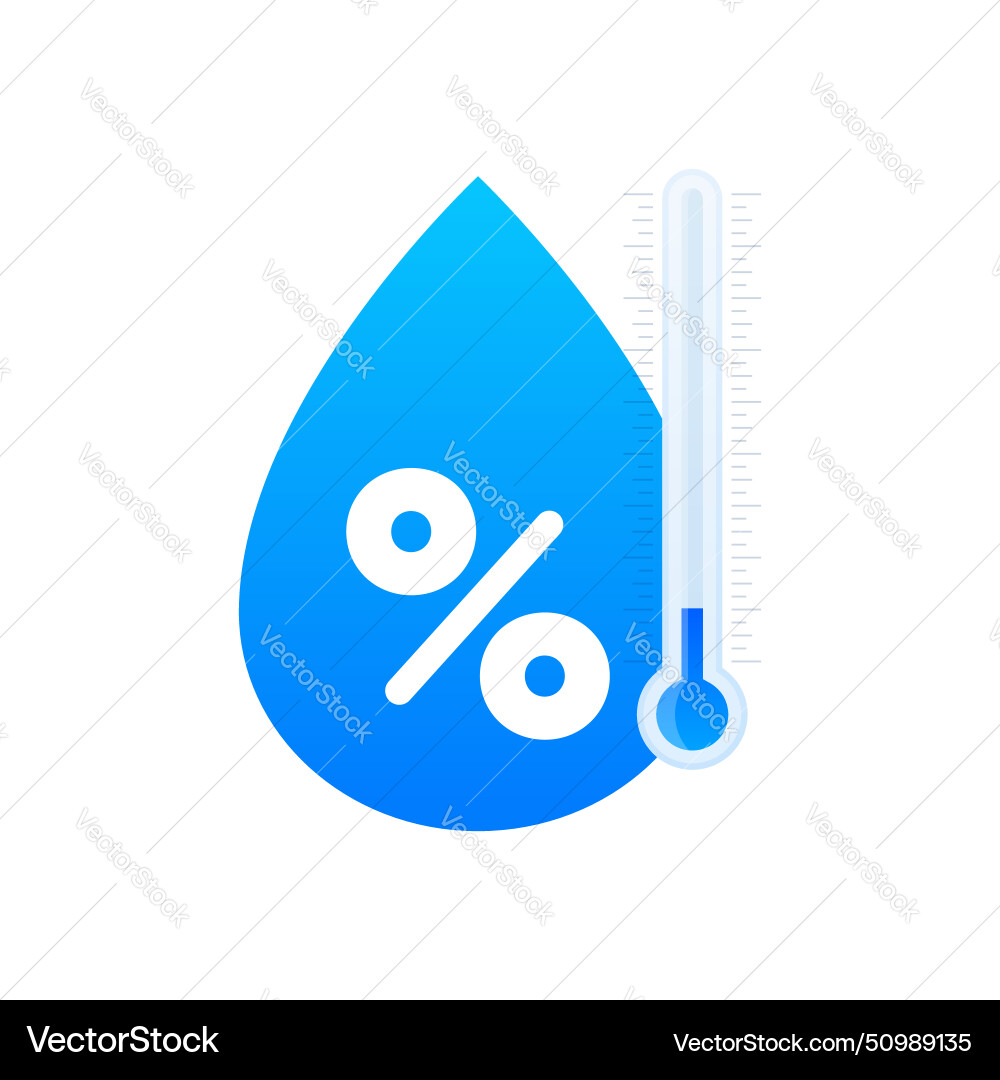 Humidity level water temperature indicator Vector Image