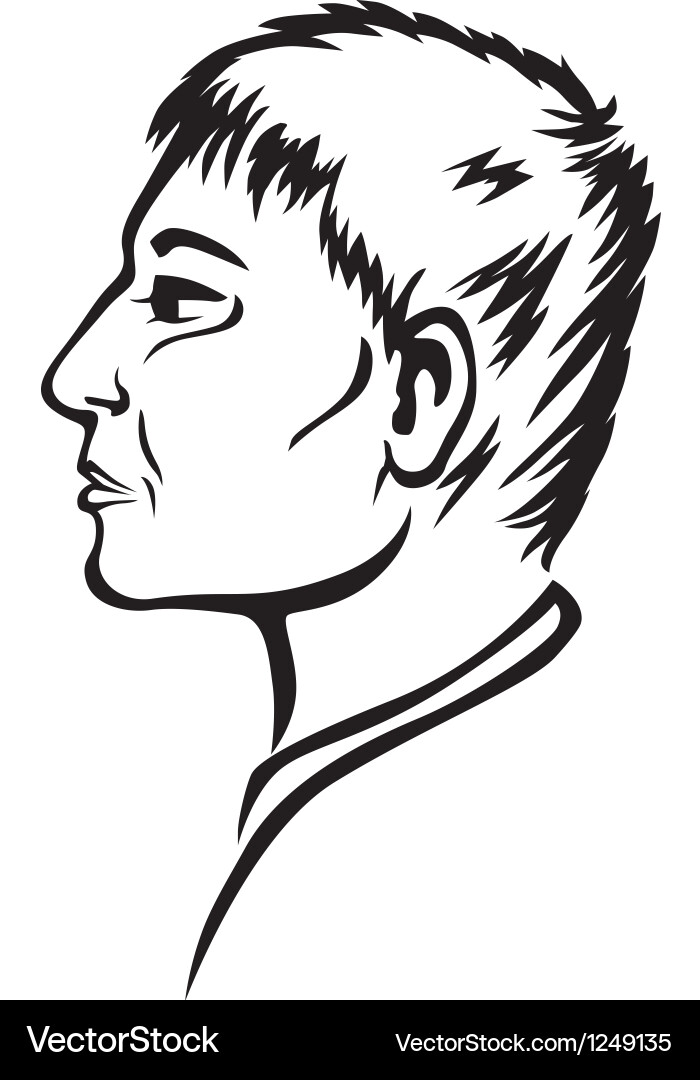 Male portrait Royalty Free Vector Image - VectorStock