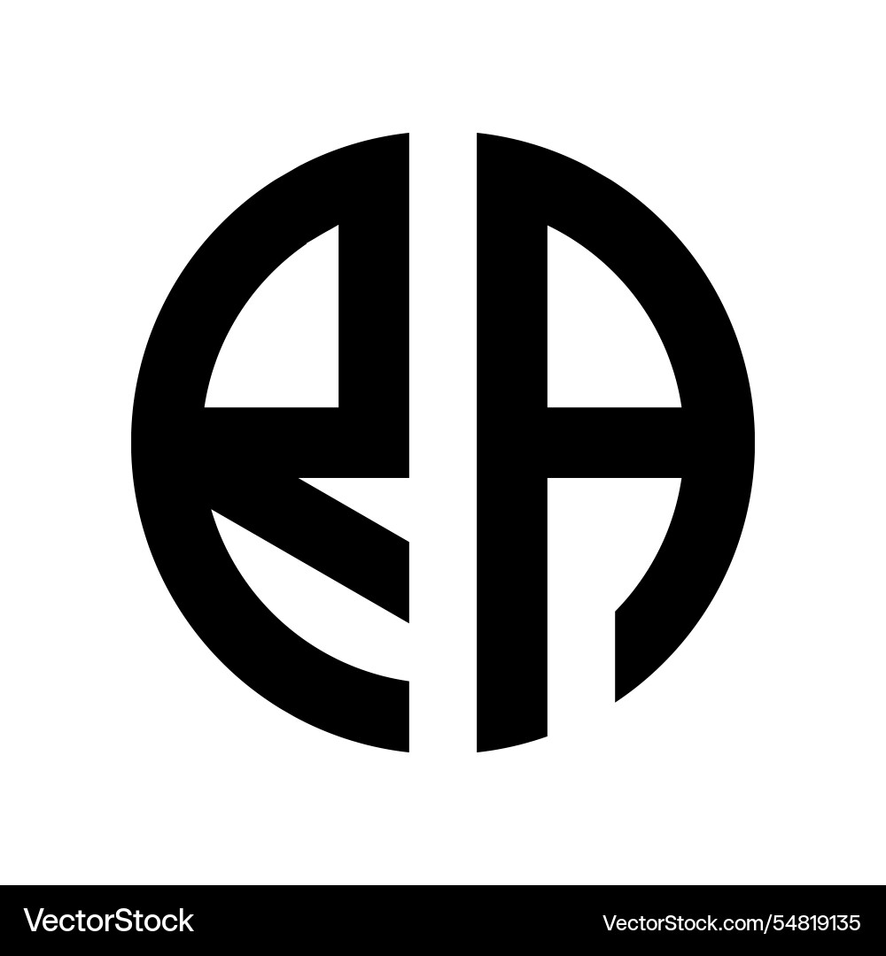 Ra letter logo in monogram style can be used Vector Image