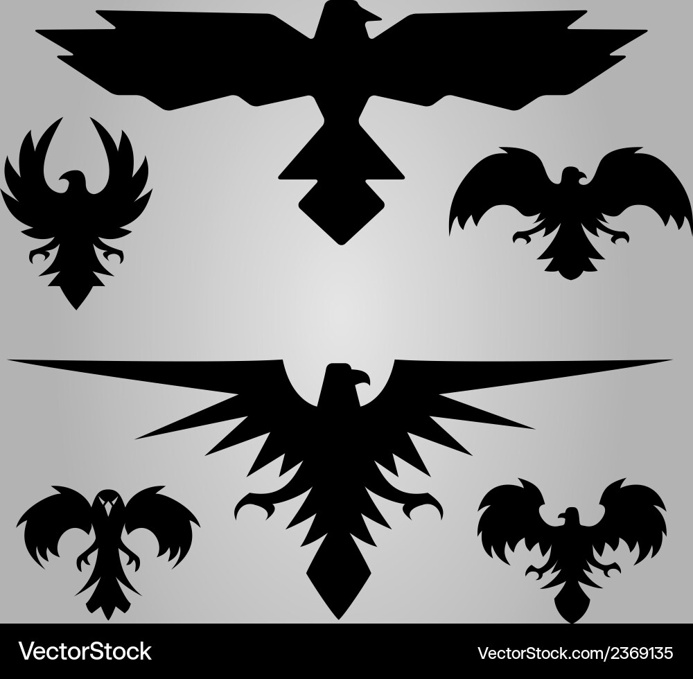Stylized Eagle Set Royalty Free Vector Image - VectorStock