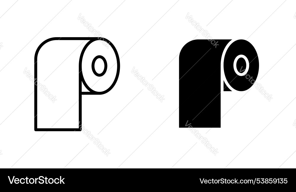 Toilet paper icon set Royalty Free Vector Image