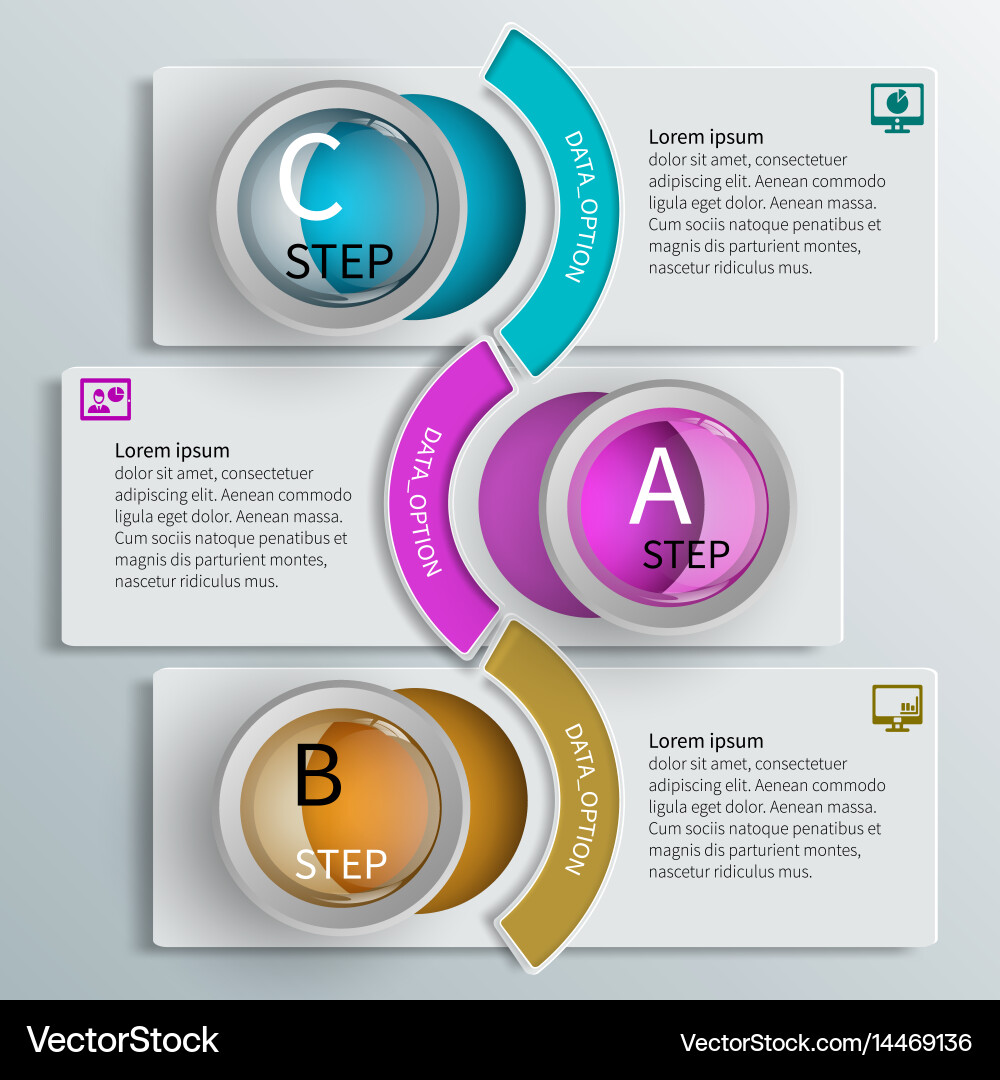 Abstract 3d paper infographics Royalty Free Vector Image