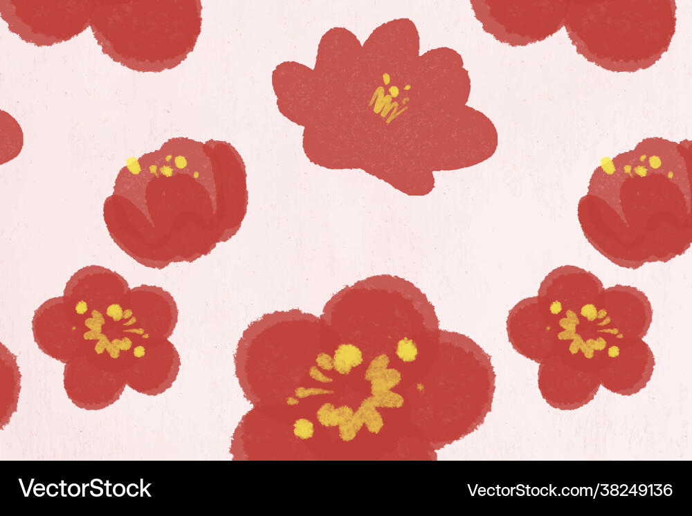 Chinese national flower pattern Royalty Free Vector Image