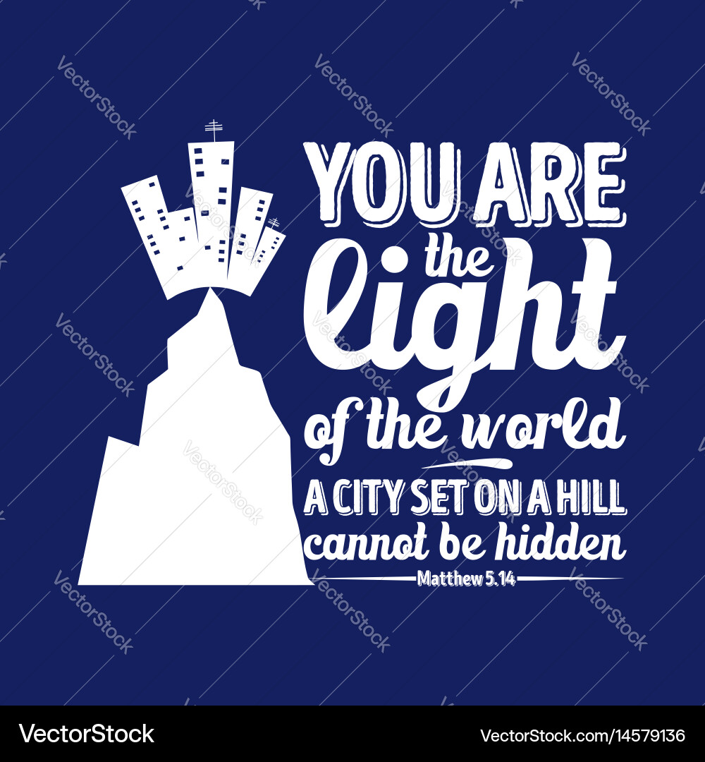 Christian biblical typography Royalty Free Vector Image