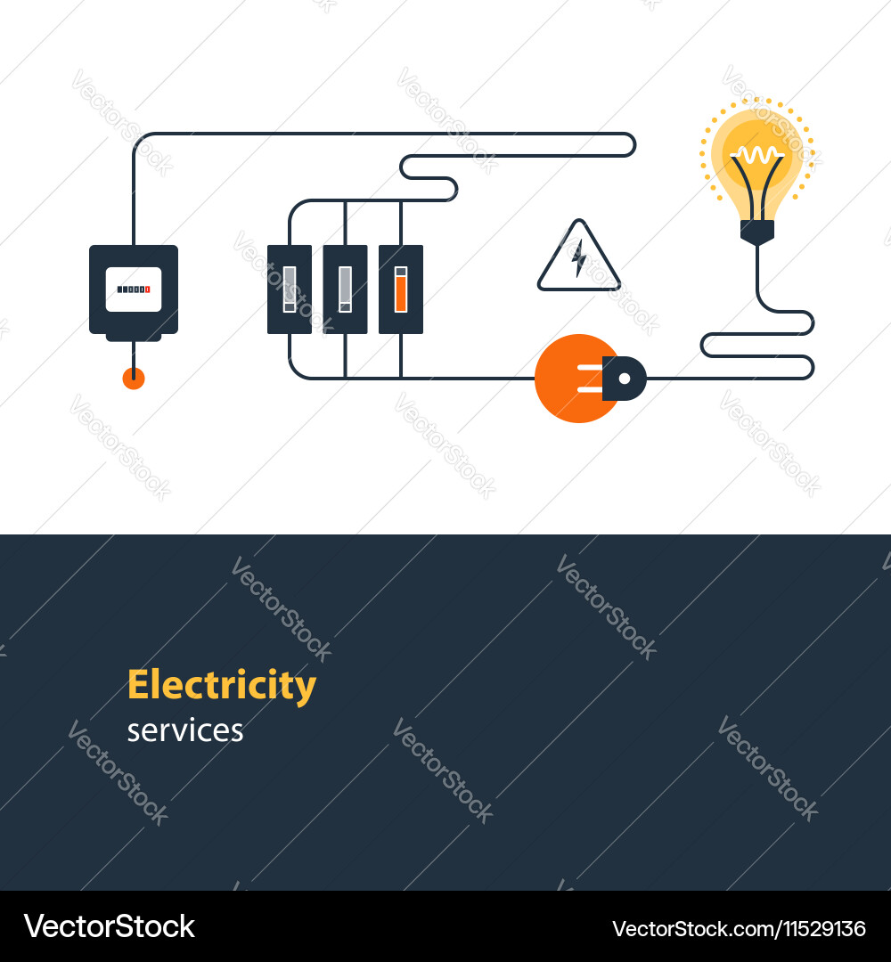 Electricity connection electrical services Vector Image