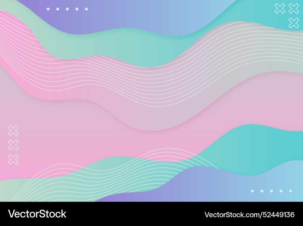 Pastel gradient wavy background Royalty Free Vector Image