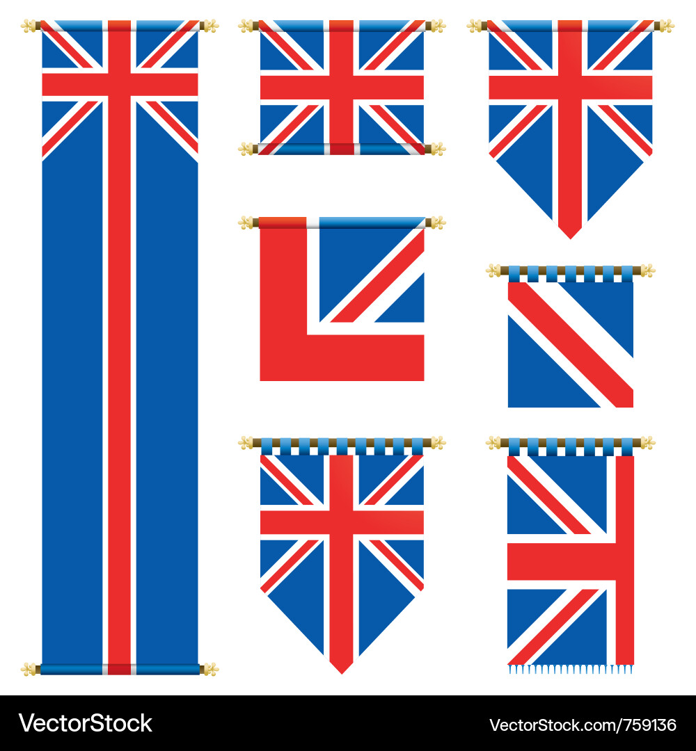 United kingdom banners Royalty Free Vector Image
