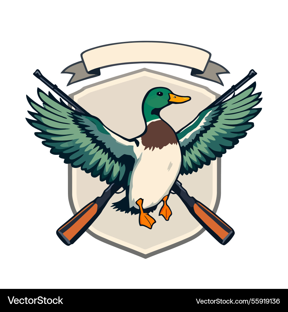 Vsai mallard duck flying with spread wings Vector Image