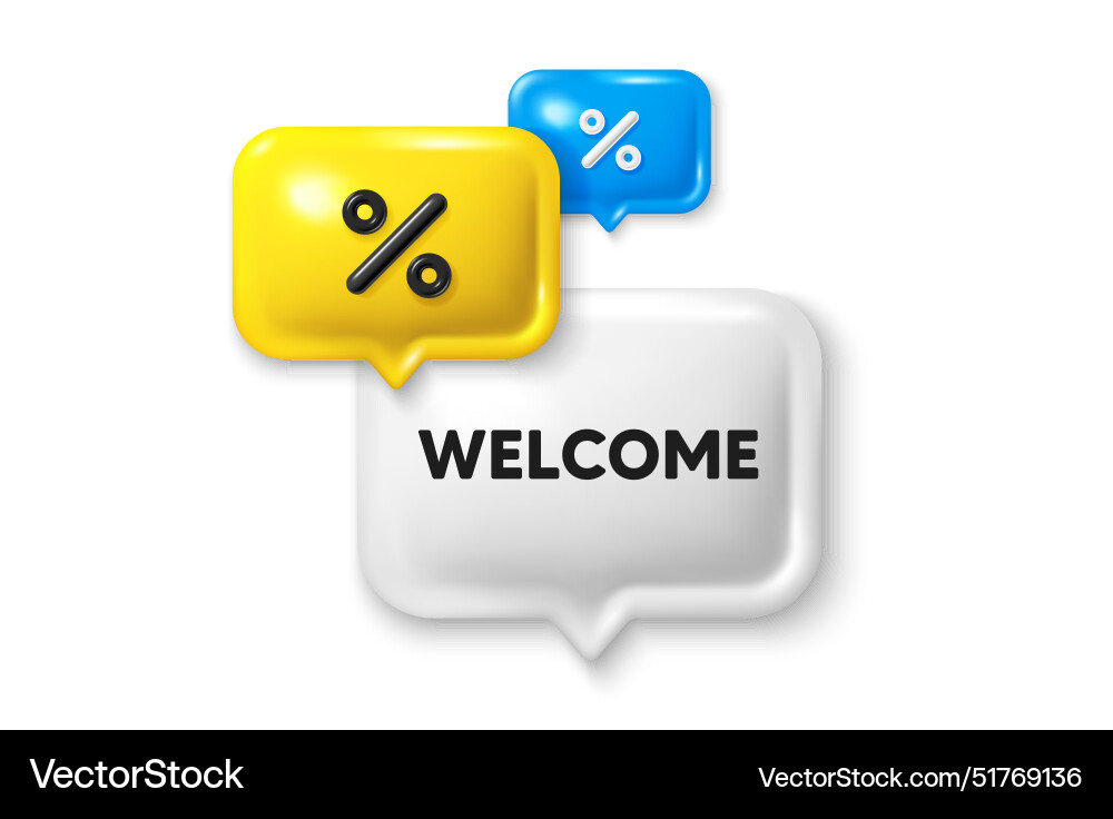 Welcome tag wedding invitation offer discount Vector Image