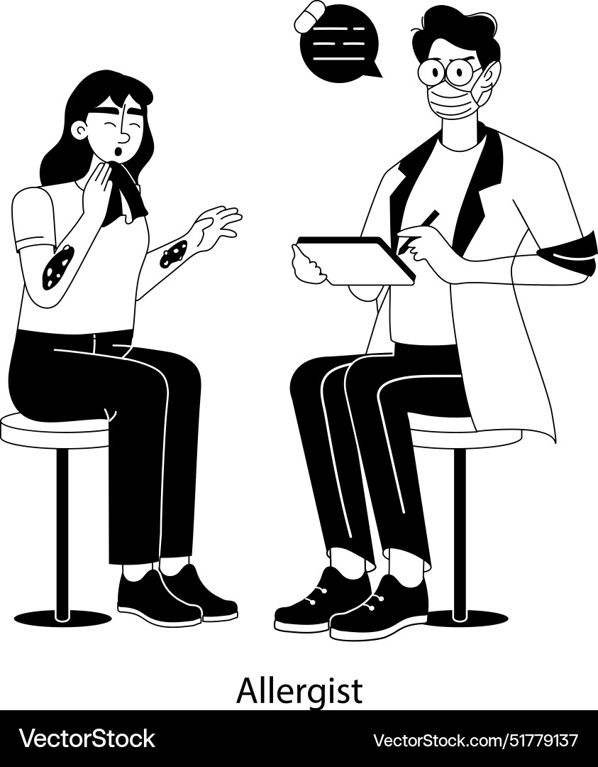 Allergist Royalty Free Vector Image - VectorStock