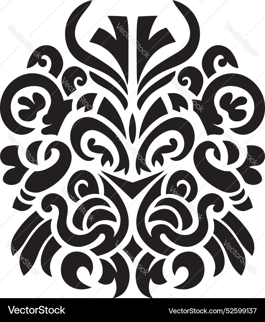 Borneo Beauty Graphics Featuring Dayak Pattern Vector Image 