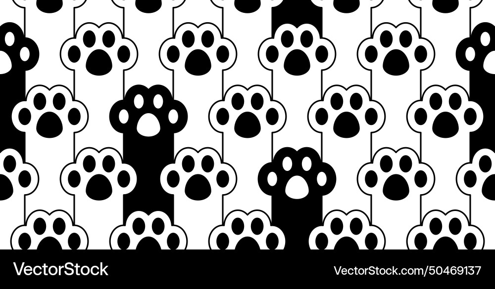Cat paw seamless pattern Royalty Free Vector Image