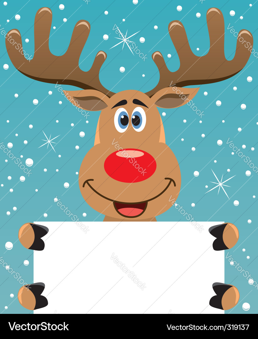 Christmas deer Royalty Free Vector Image - VectorStock