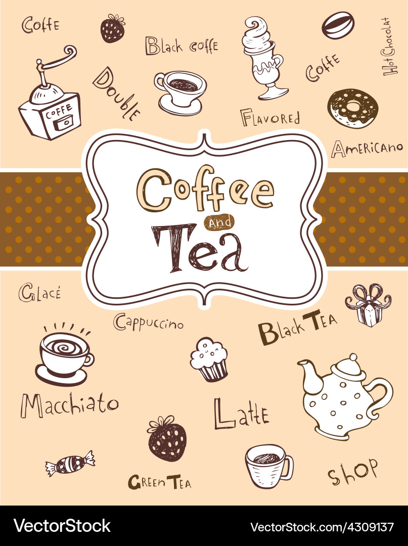 Coffee theme background Royalty Free Vector Image