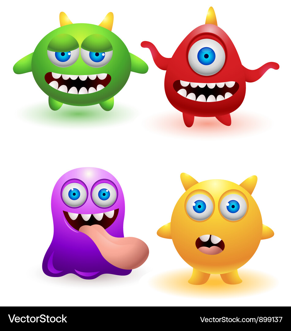 Monster collection Royalty Free Vector Image - VectorStock