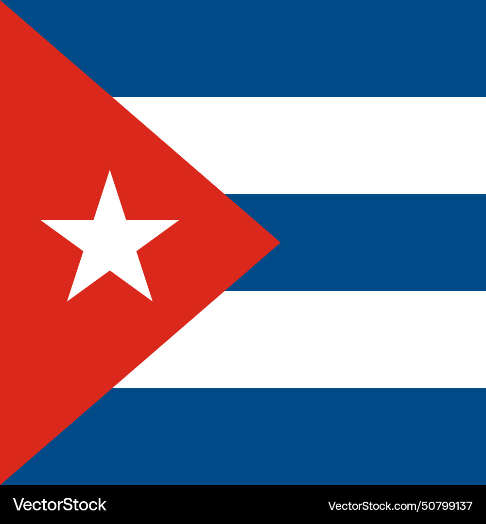Square flag of cuba Royalty Free Vector Image - VectorStock