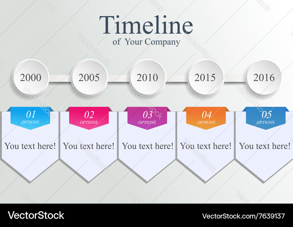 Timeline company template Royalty Free Vector Image