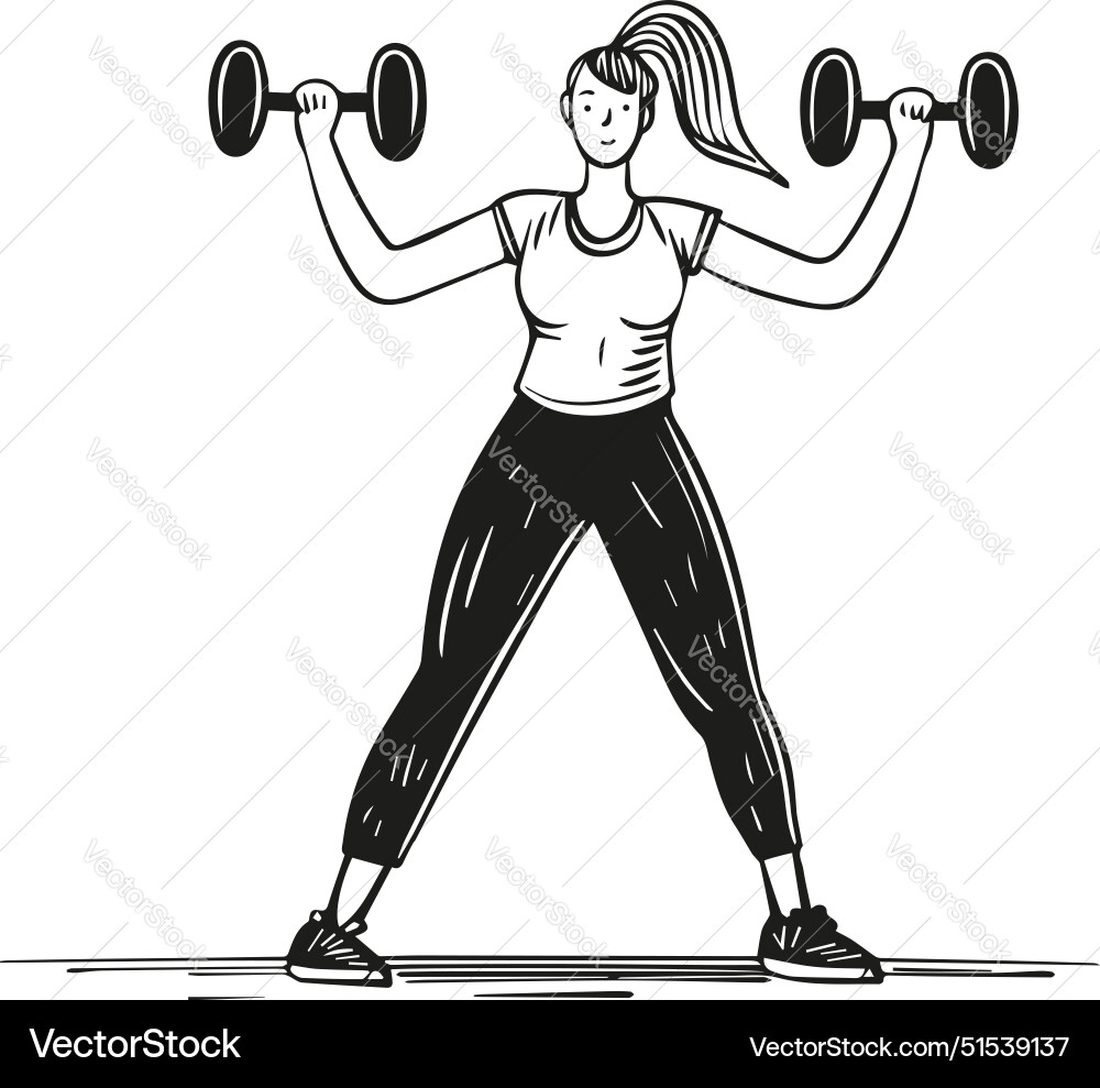 Woman in a gym Royalty Free Vector Image - VectorStock