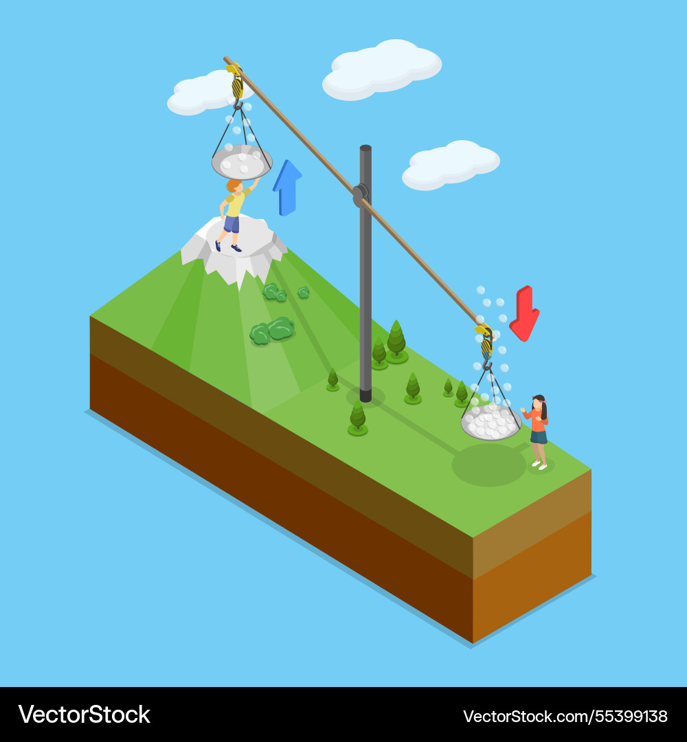 3d isometric flat of Royalty Free Vector Image