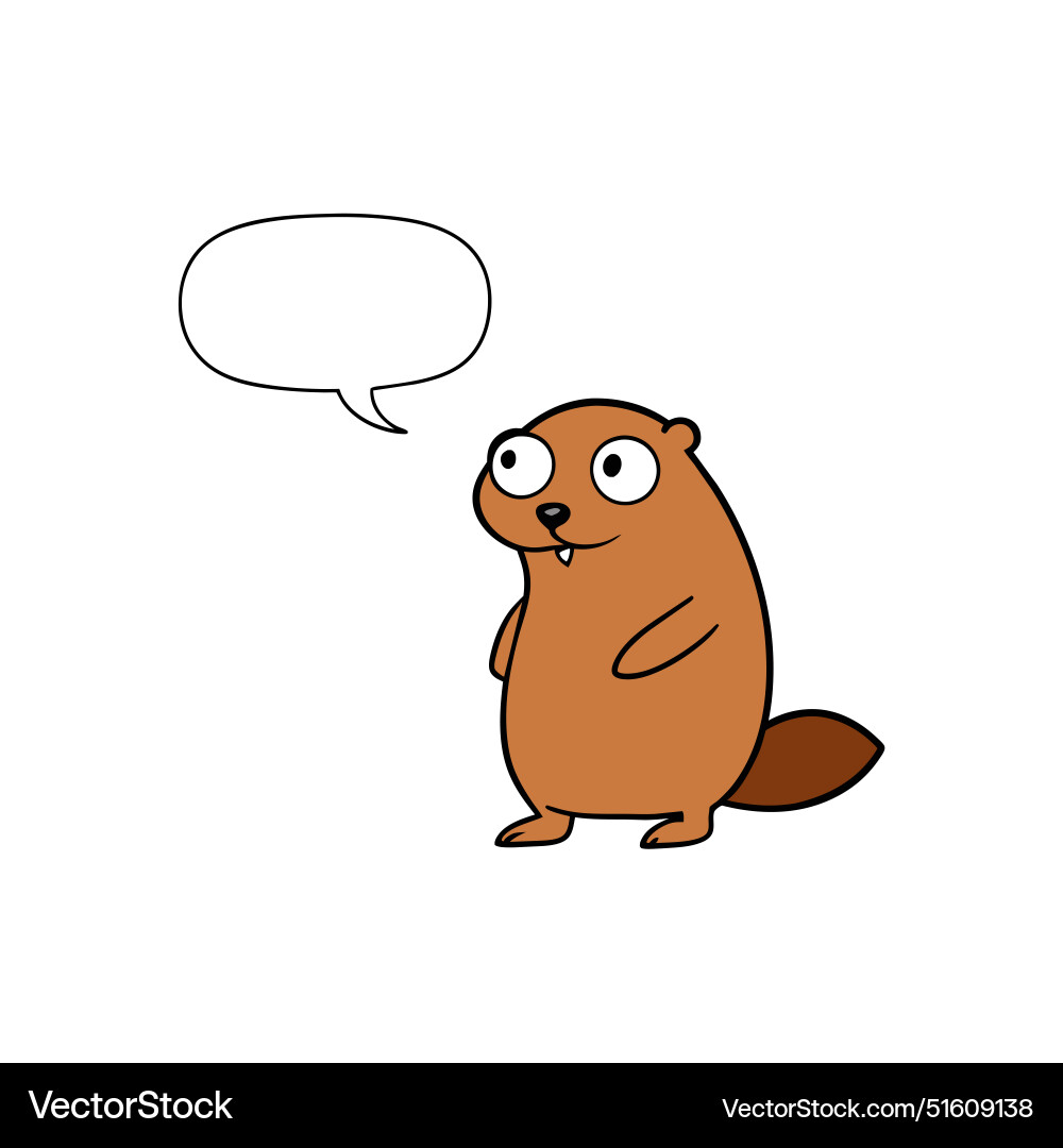 Beaver speaks icon Royalty Free Vector Image - VectorStock