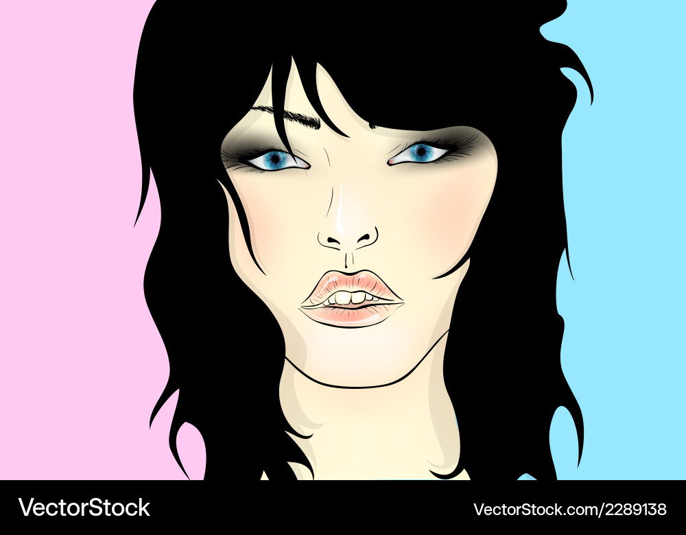 Female face Royalty Free Vector Image - VectorStock