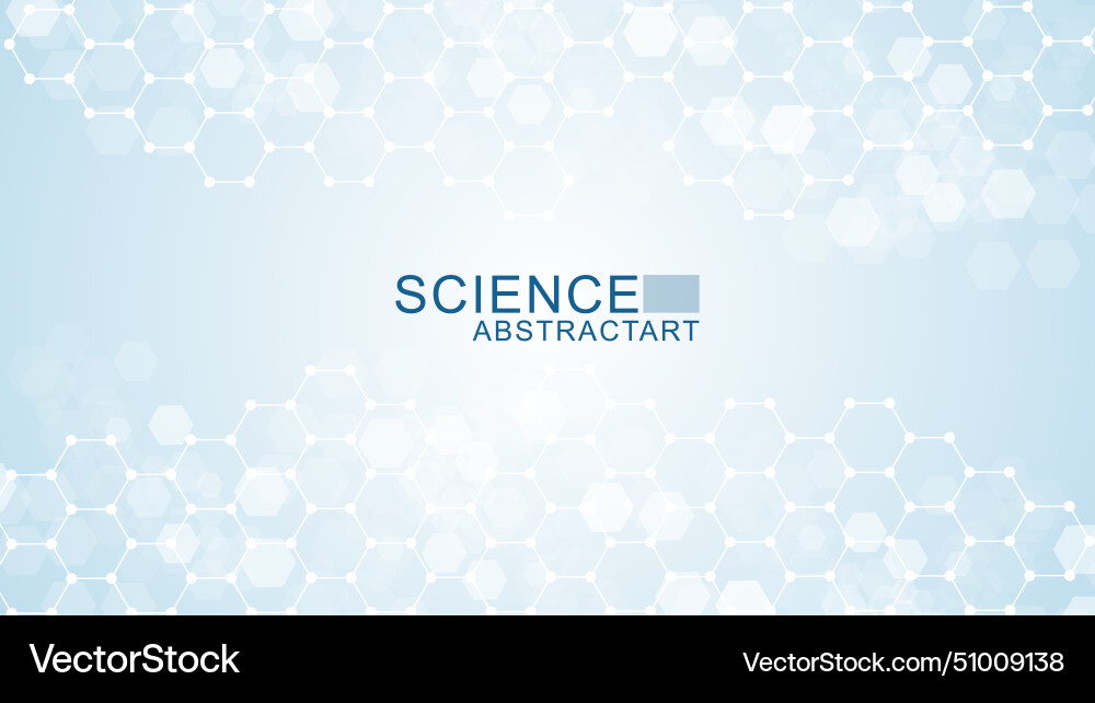 Modern abstract molecules structure for science Vector Image