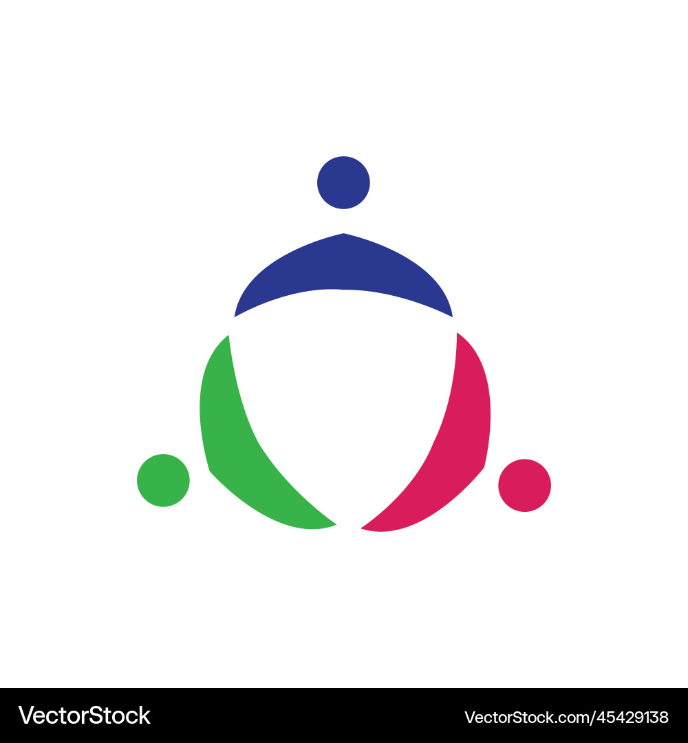 People group icon logo Royalty Free Vector Image