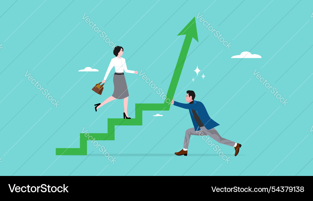 Teamwork support team collaboration to grow Vector Image