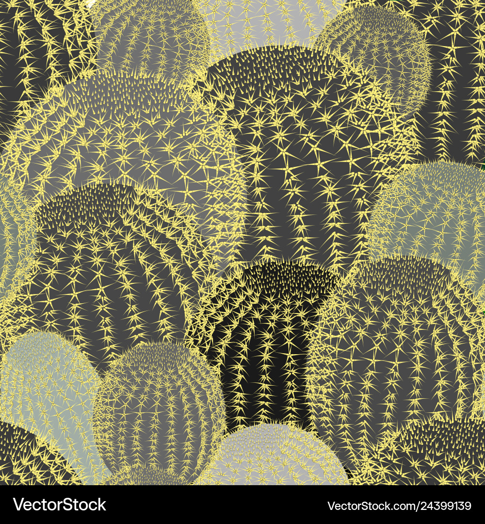 Cactus plants texture seamless pattern background Vector Image
