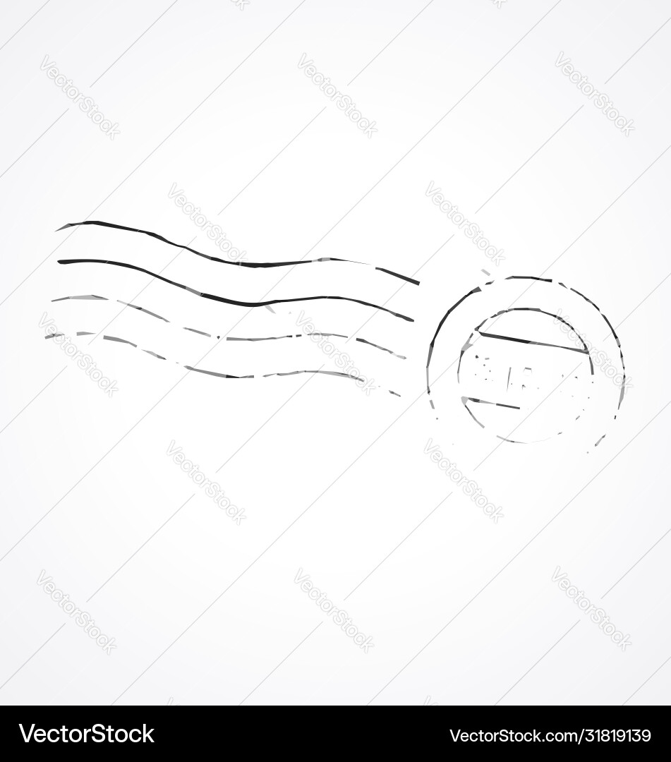 Generic postage letter ink rubber stamp mark Vector Image