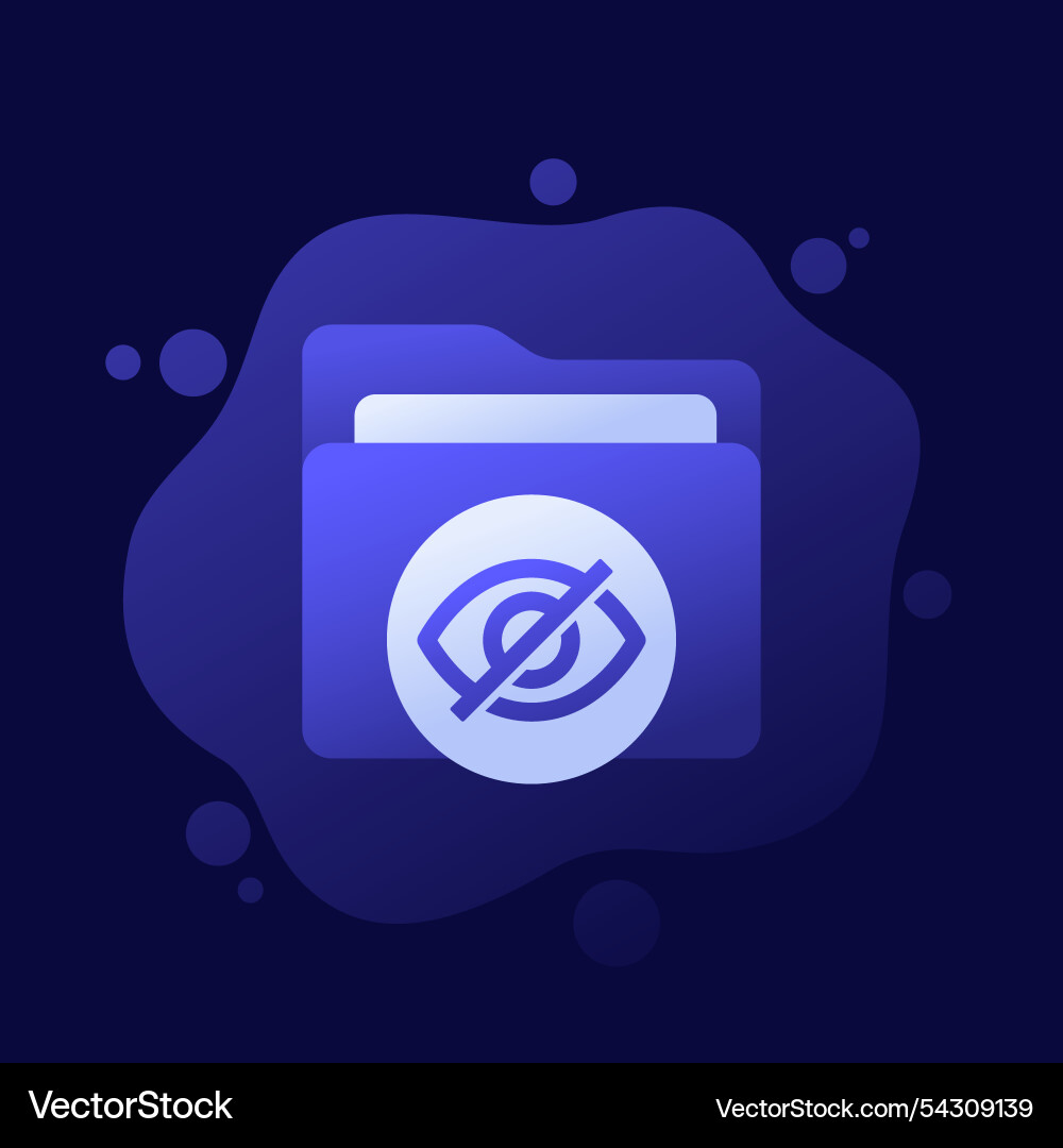 Hidden folder icon design Royalty Free Vector Image