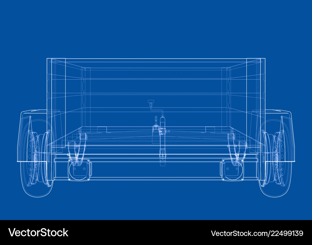 Open trailer sketch Royalty Free Vector Image - VectorStock